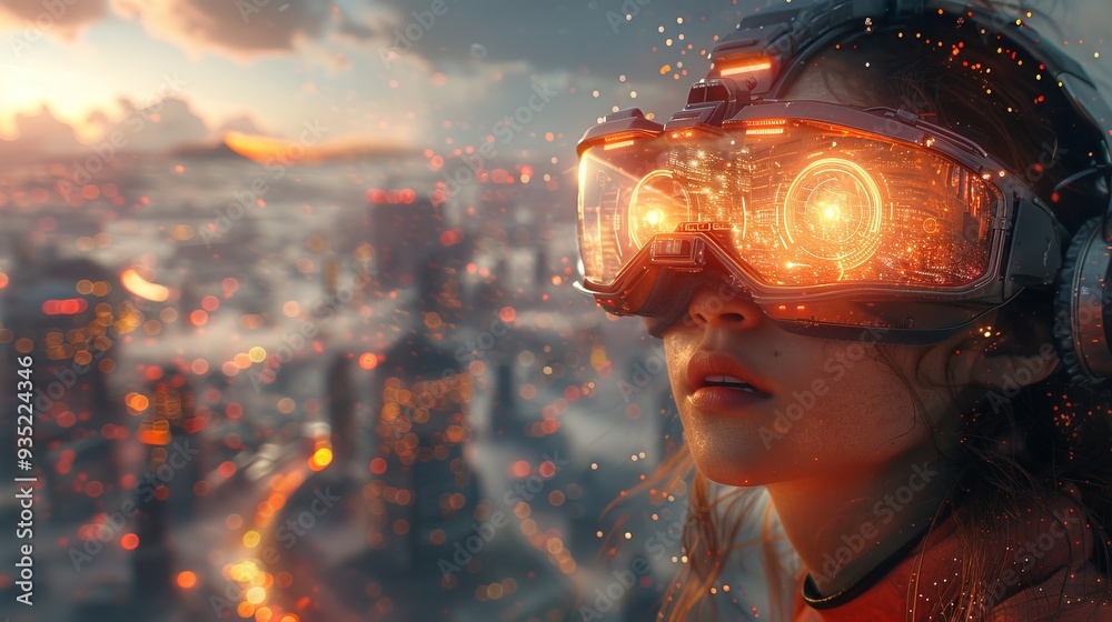 Develop an imaginative concept illustrating the integration of VR ...