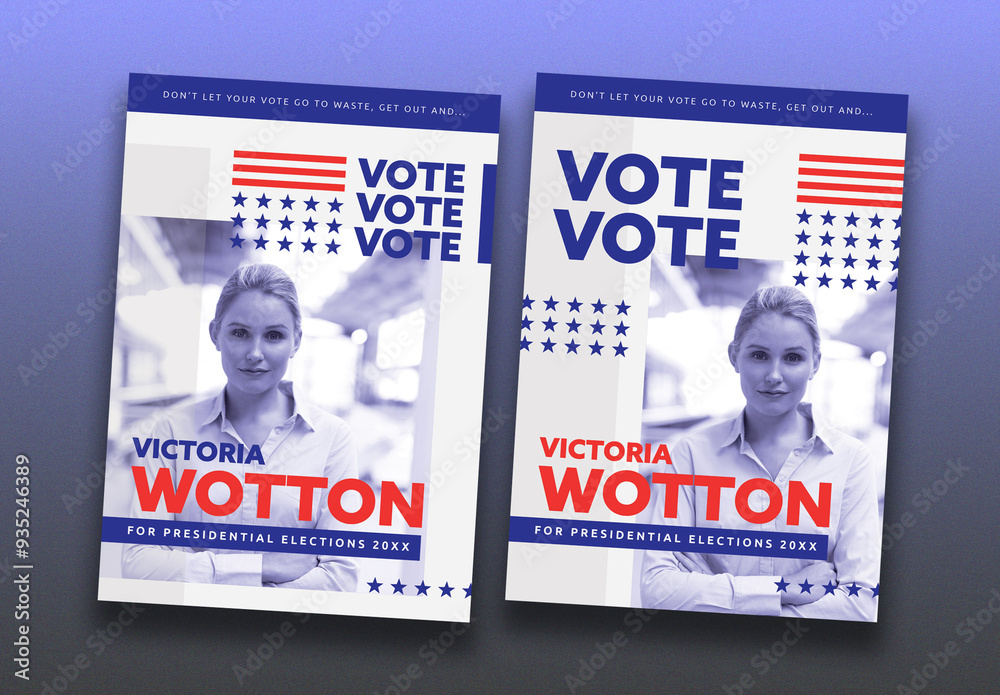 A5 US Election Candidate Poster Stock Template | Adobe Stock