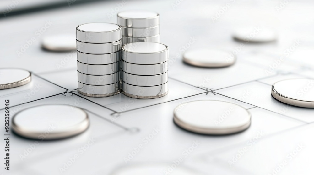 3D BCG Matrix with soft lighting and subtle quadrant indicators on a ...