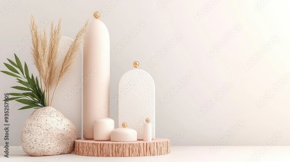 Futuristic 3D BCG Matrix with soft lighting, labeled quadrants, on a ...