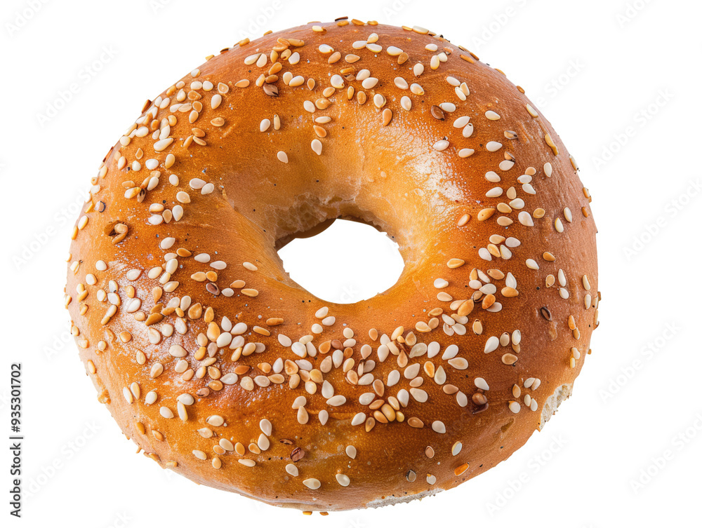 fresh bagel top view isolated on white or transparent png Stock Photo ...
