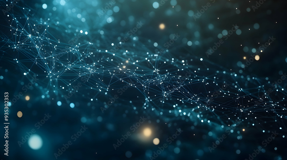An AI and data network depicted as a starry night sky, with data ...