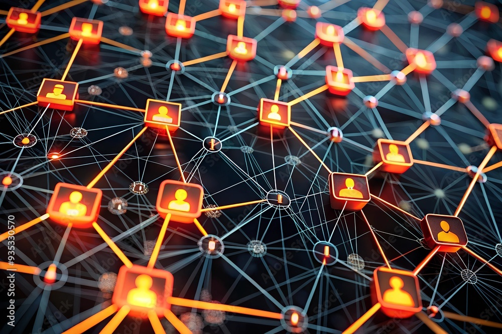 Connected World: A mesmerizing 3D rendering of a global network, with ...