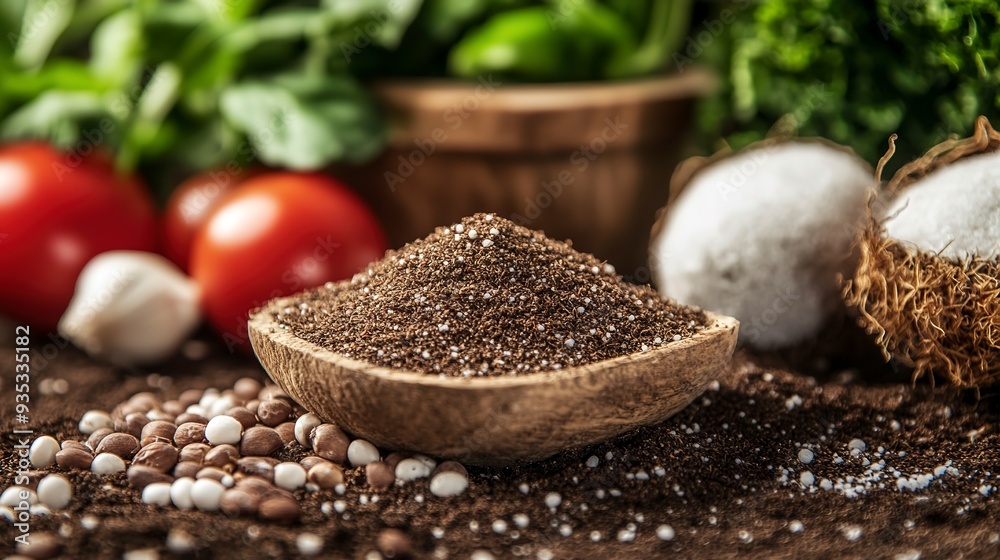 vegetable seeds with a mix of coco coir, peat, and perlite, showcasing ...