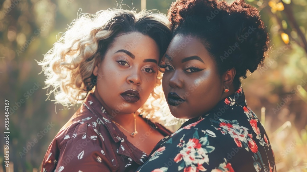 Best Friend Portrait: Take a photo of a plus size model with a friend ...