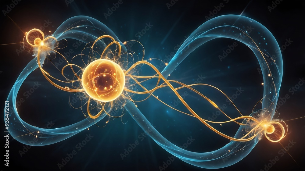 Stunning Illustration of Quantum Entangled Photons, Featuring ...