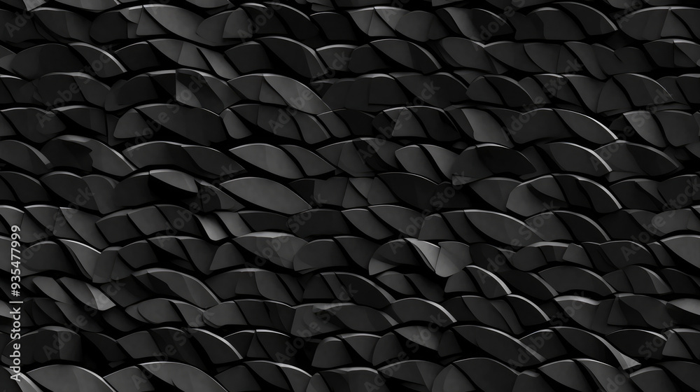 High-Quality Seamless Black Slate Stone Wall Texture Background Ideal for Architectural ...