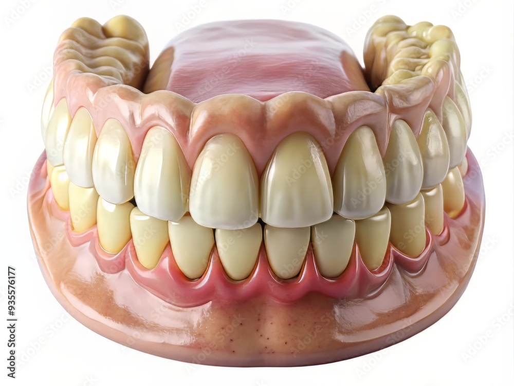 Faded Dull Teeth 3D partial denture prosthetics subtle color ...