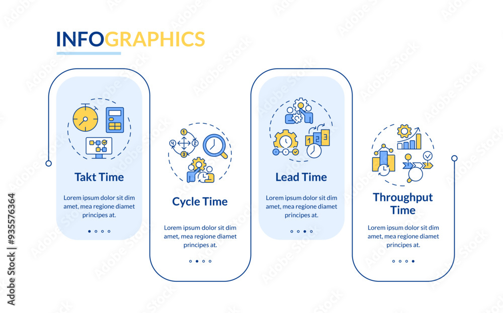 Productivity metrics rectangle infographic vector. Workload management ...