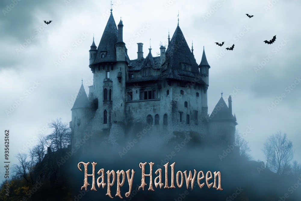 Gothic Castle Collage: Photos of a dark, foreboding castle on a hill ...