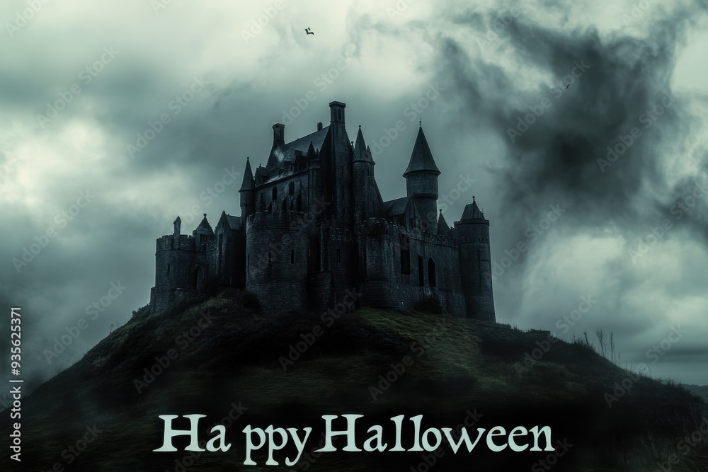 Gothic Castle Collage: Photos of a dark, foreboding castle on a hill ...