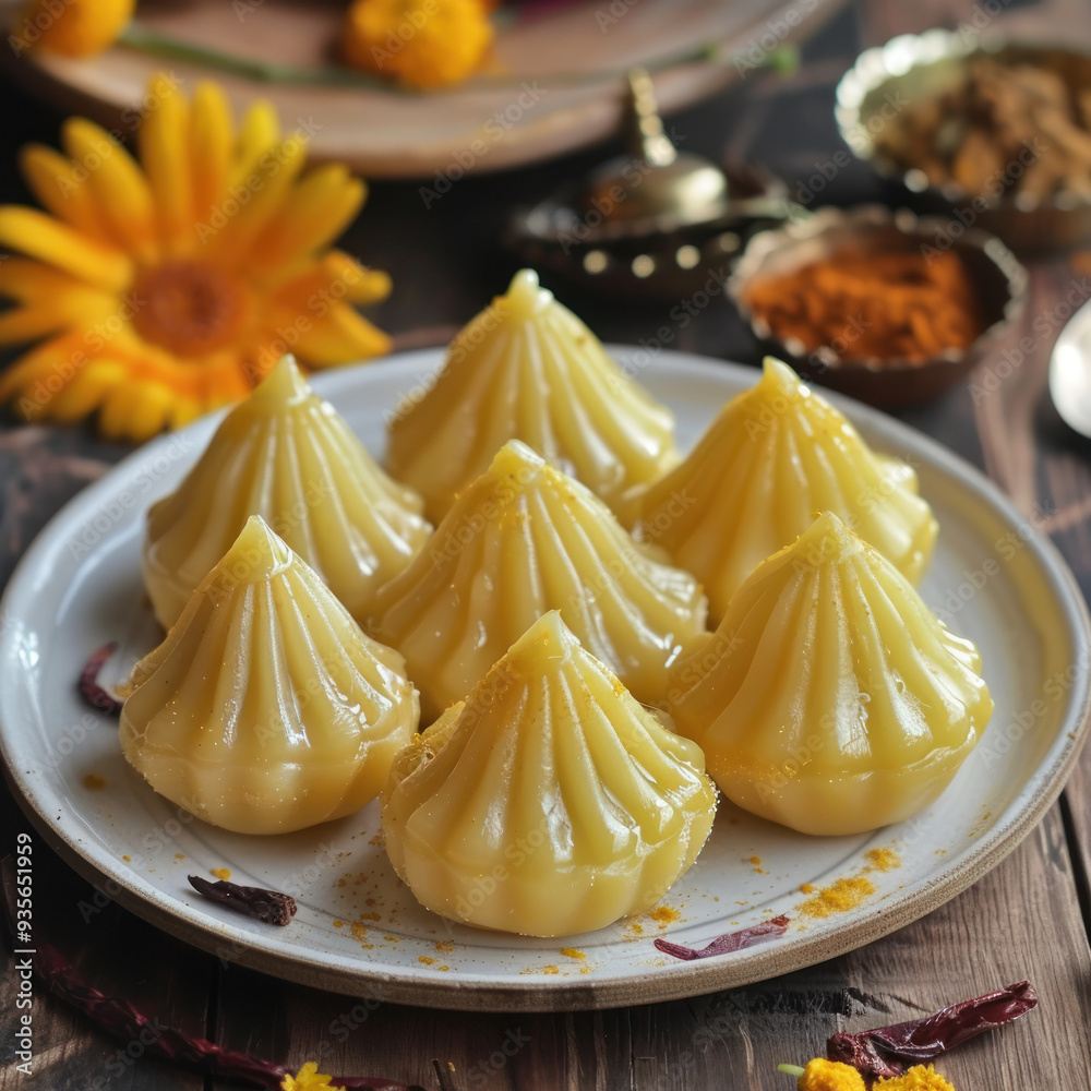 Indian sweets called modak basically made in lord ganesha festival ...