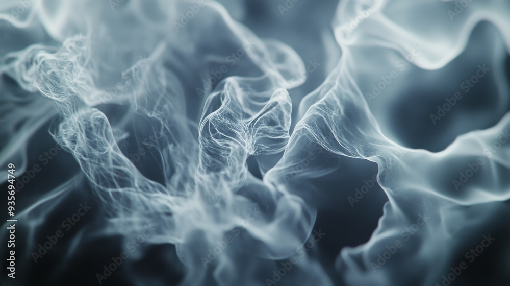High-definition image of smoke from a burning paper, showing the ...