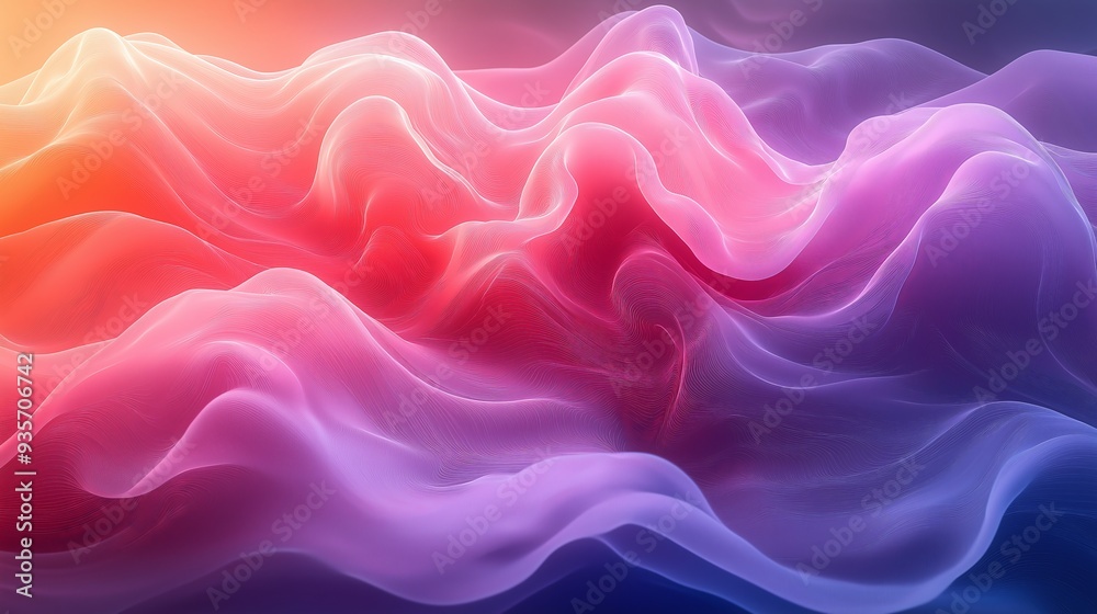 Abstract digital illustration with a calm and soothing gradient ...