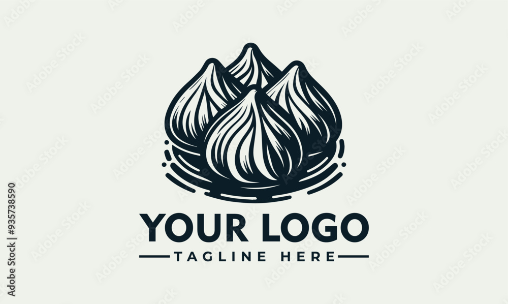 Steaming Hot Dumplings Logo vector illustration captures the essence of ...
