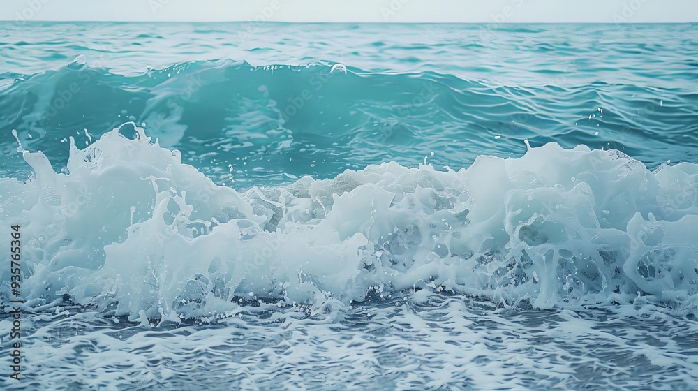 The ambient noise of the ocean waves gently crashing against the shore ...