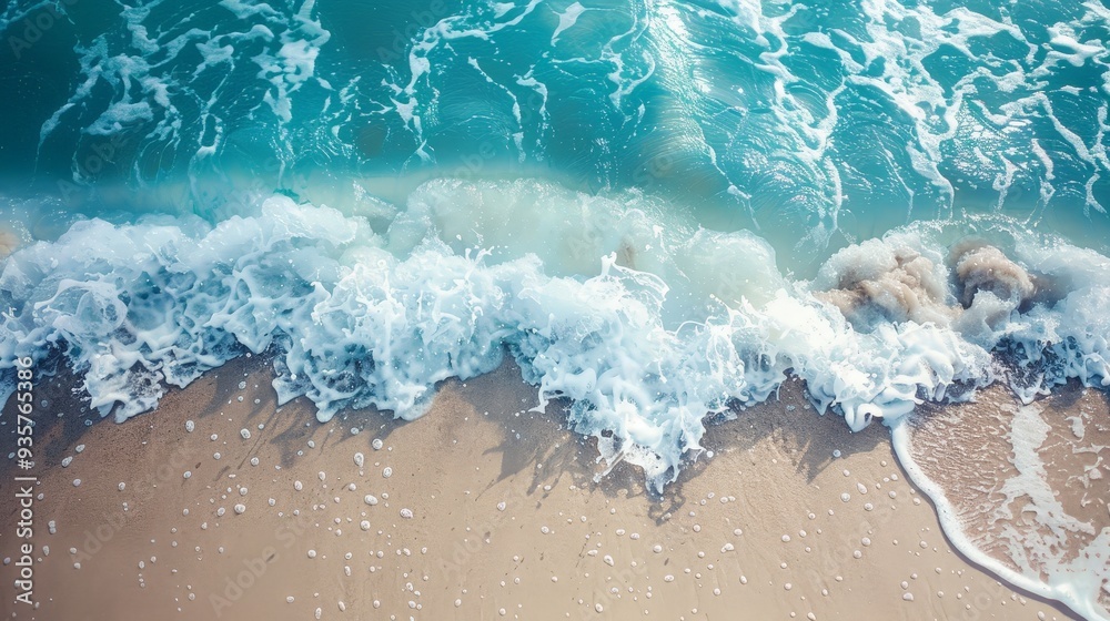 The ambient noise of the ocean waves gently crashing against the shore ...