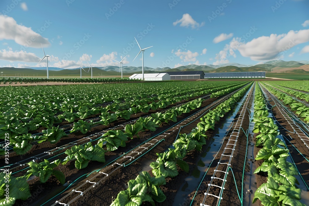 Sustainable Agriculture and Renewable Energy Integration, Solar Panels ...