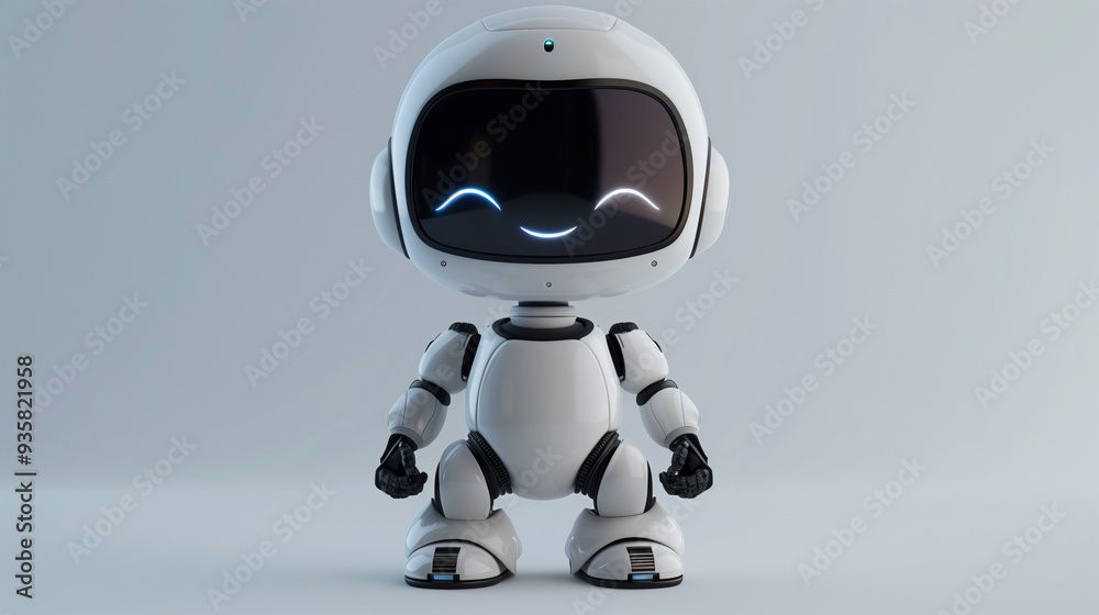 AI robot and automation happy UI/UX isolate on a clear background Stock Photo | Adobe Stock
