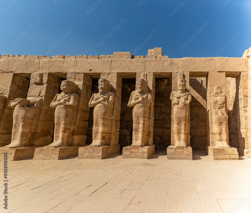 These towering columns of the Temple of Ramses III at Karnak, seem to ...