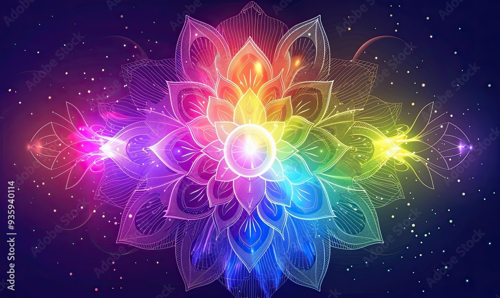 meditation . Chakra Mandala chakras, aura, spiritual and Yin Yang ...