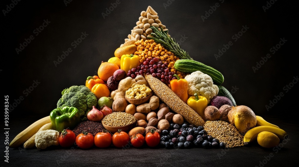 Traditional food pyramid is transformed into a modern pie chart ...