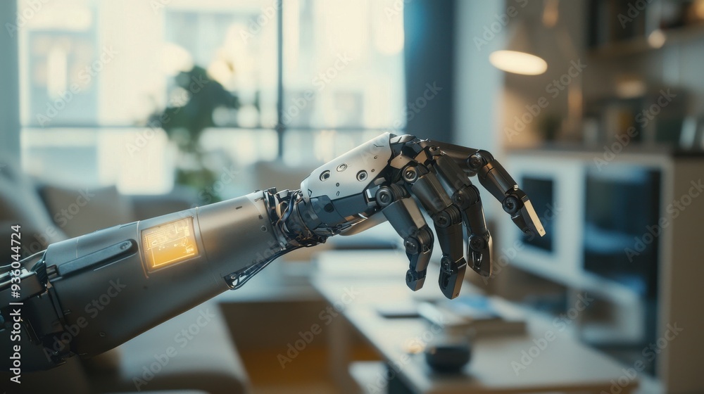 A person with disabilities using a high-tech prosthetic arm ...