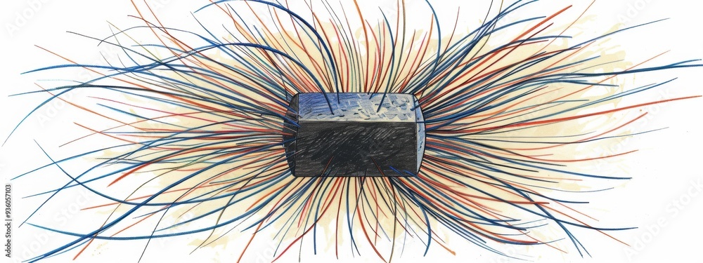 Magnetic Field Lines Around a Magnet: Draw a clear and educational ...