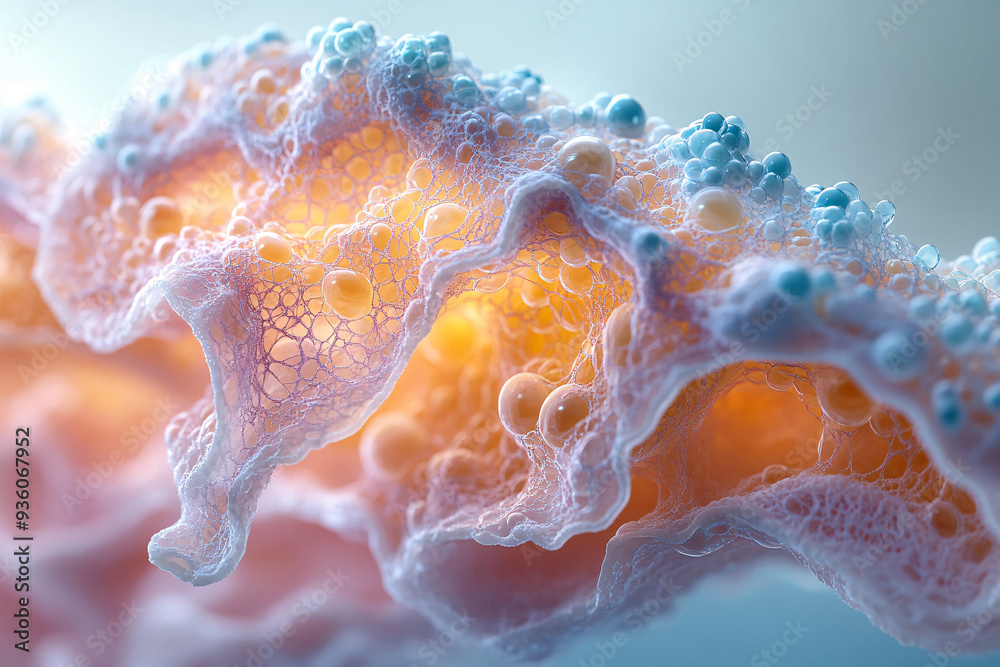 Cross-sectional diagram of skin showing collagen fibers interwoven with ...