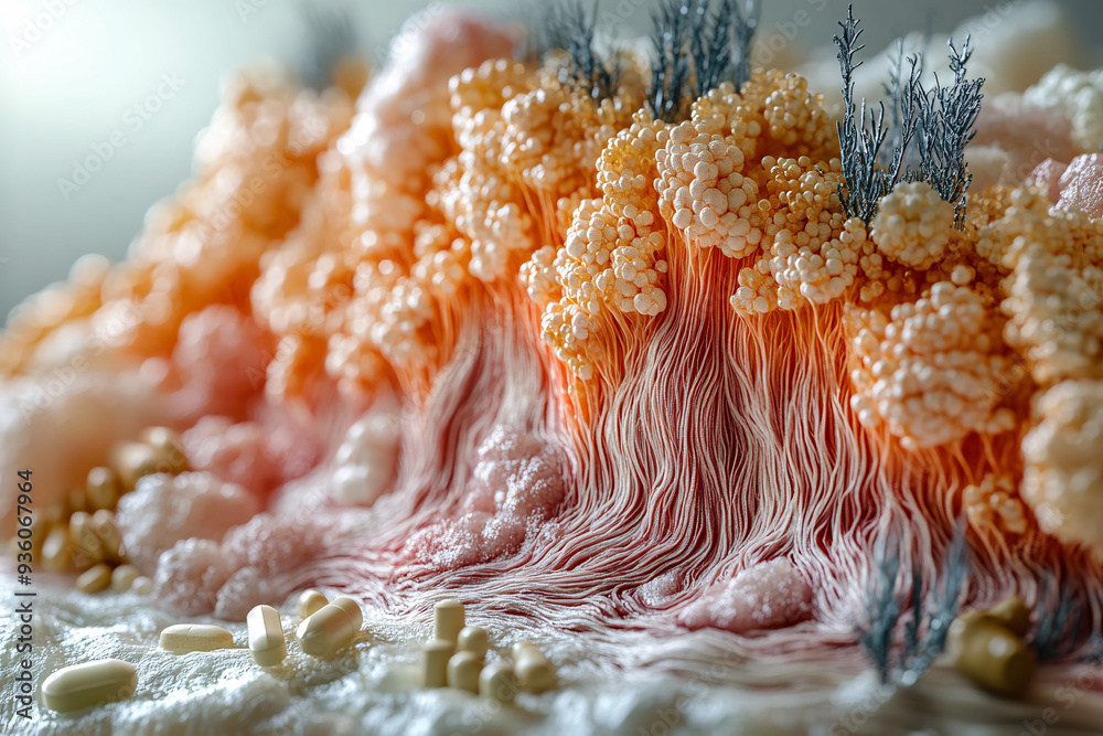 Cross-sectional diagram of skin showing collagen fibers interwoven with ...