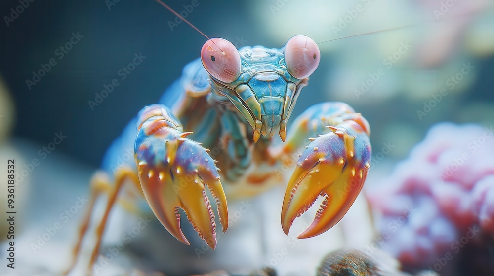4K Realistic Mantis shrimp striking prey, super-fast punch visualized ...
