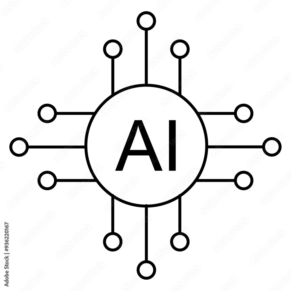 Ai icon, Revolutionizing Industries with Artificial Intelligence, The ...