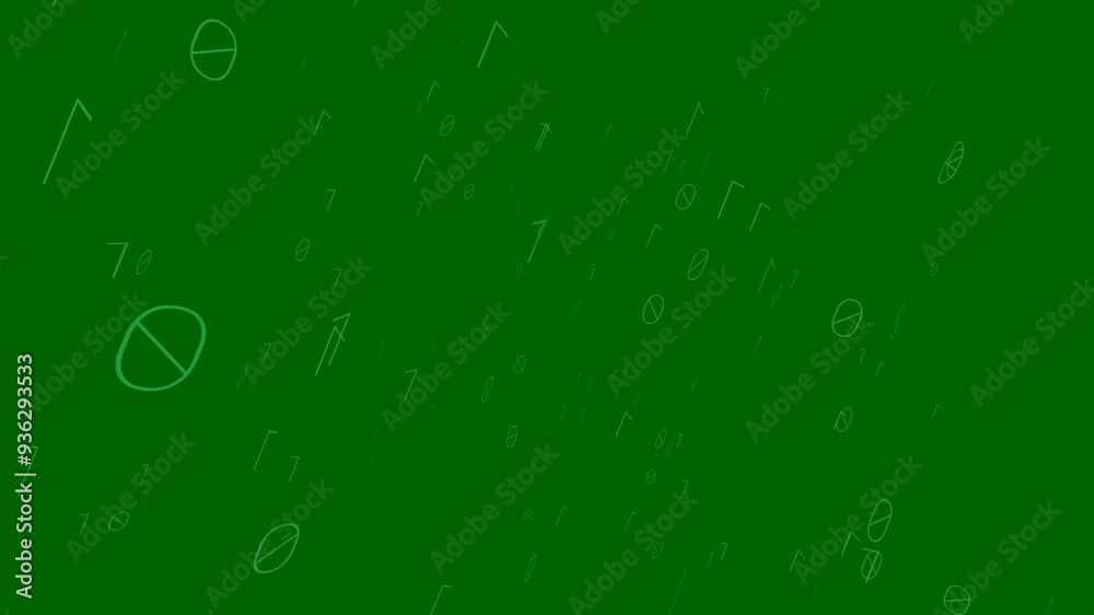 Growing and Shrinking Binary Numbers Animation on Green Screen - 4K ...