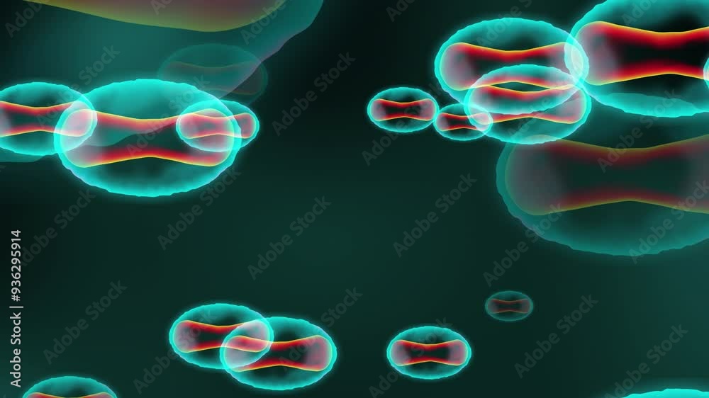 Monkeypox virus animation background with seamless loop movement ...