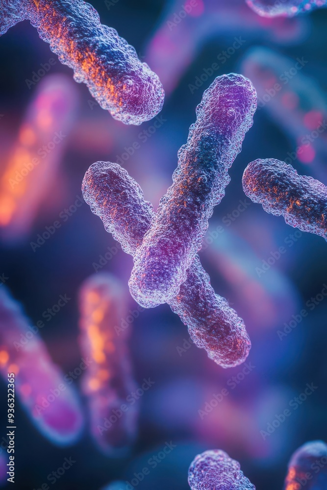 Chromosome condensation as viewed through a microscope, showing the ...