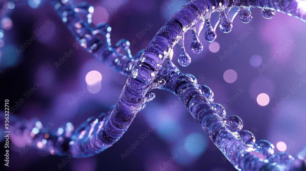 DNA double helix magnified to reveal the detailed nucleotide pairings ...