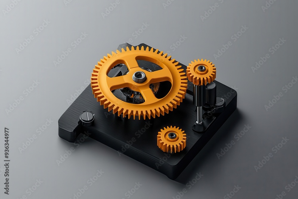 Gear mechanism, rotational force analysis, precision engineering, 3D ...