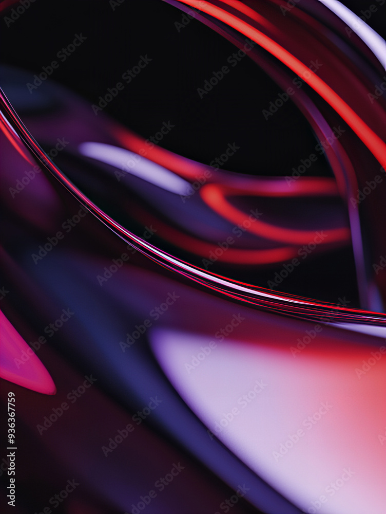 Abstract Backgrounds, Smooth Lines, Design, Amorphous glass-effect ...