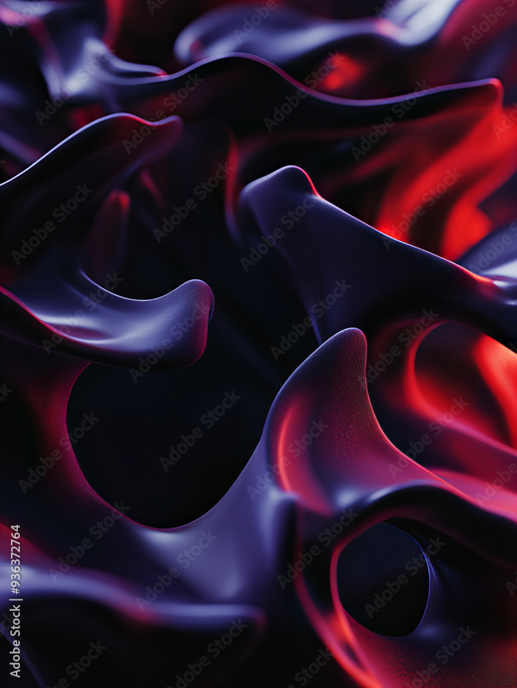 Abstract Backgrounds, Smooth Lines, Design, Amorphous glass-effect ...