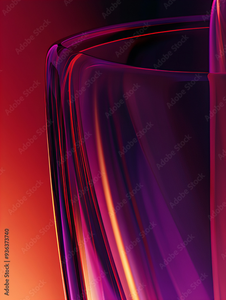 Abstract Backgrounds, Smooth Lines, Design, Amorphous glass-effect ...