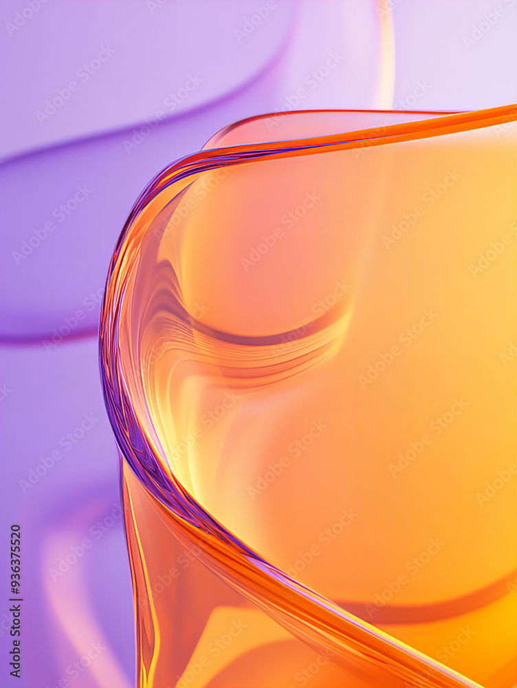 Abstract Backgrounds, Smooth Lines, Design, Amorphous glass-effect ...