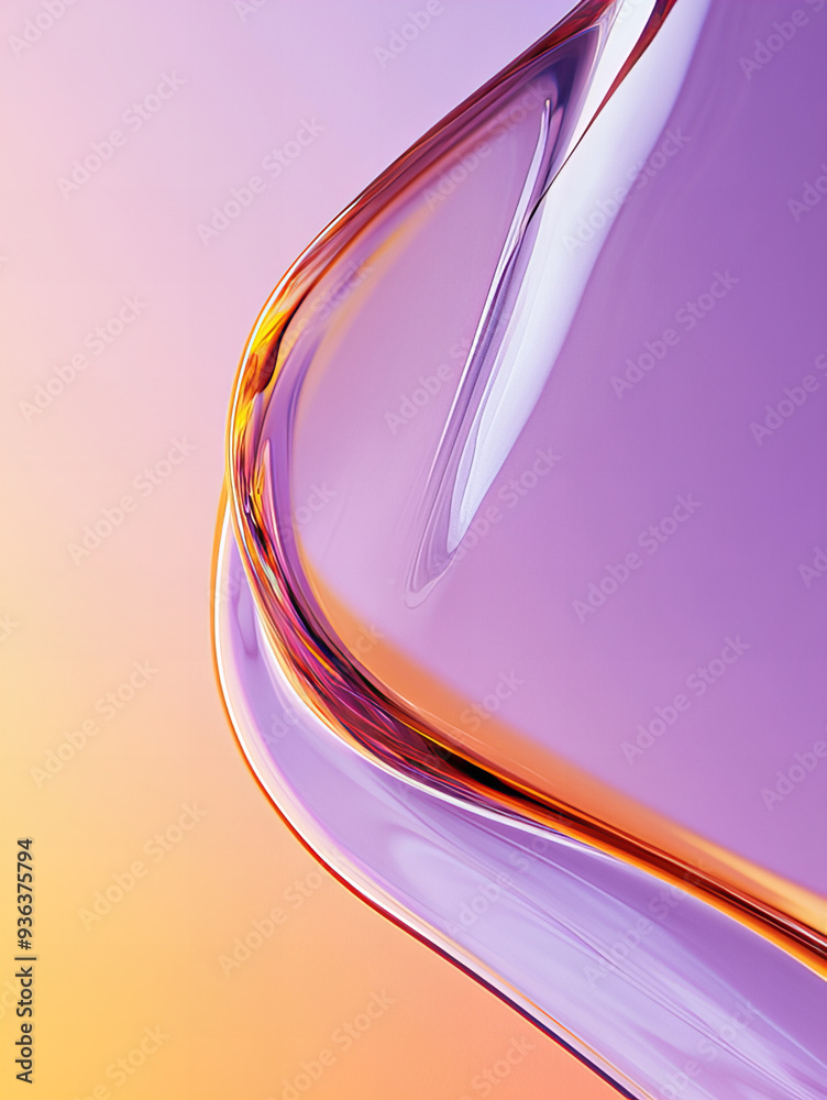Abstract Backgrounds, Smooth Lines, Design, Amorphous glass-effect ...