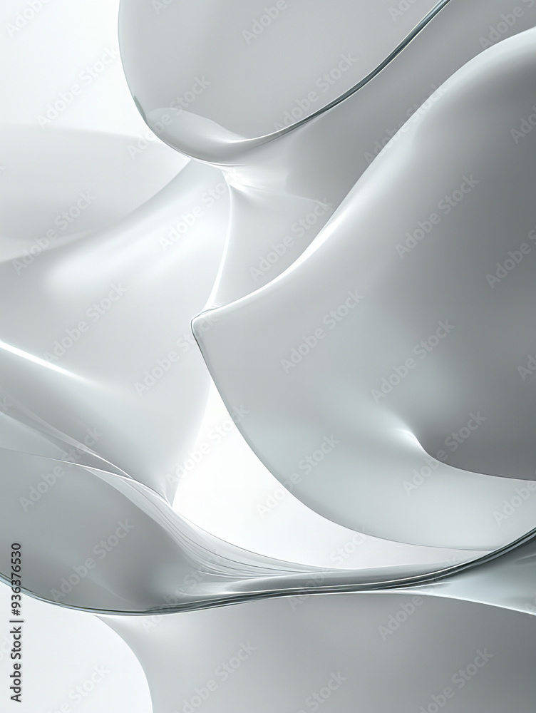 Abstract Backgrounds, Smooth Lines, Design, Amorphous glass-effect ...