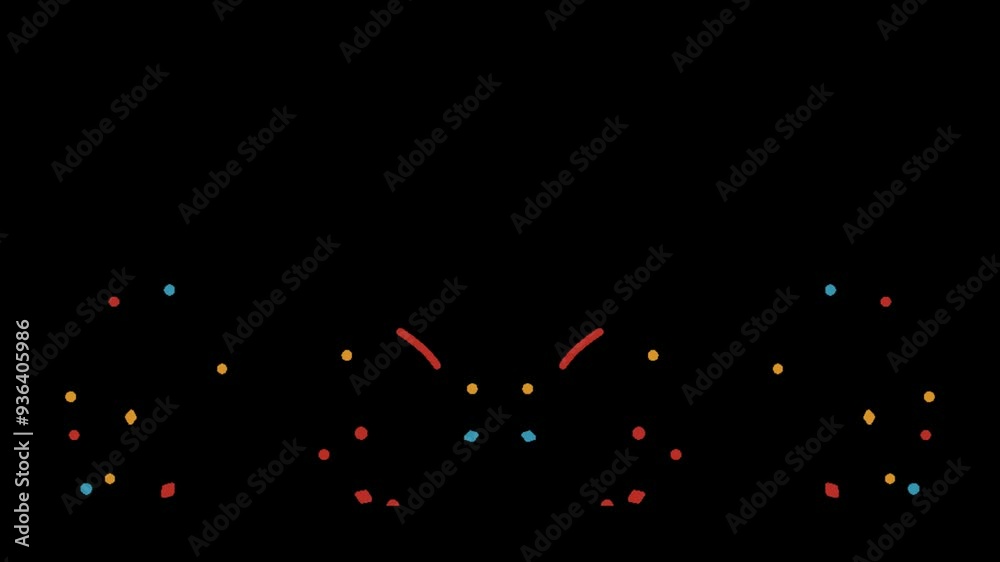 Confetti for Party Celebration, Stock Overlay 4k Animation Video, 3D ...