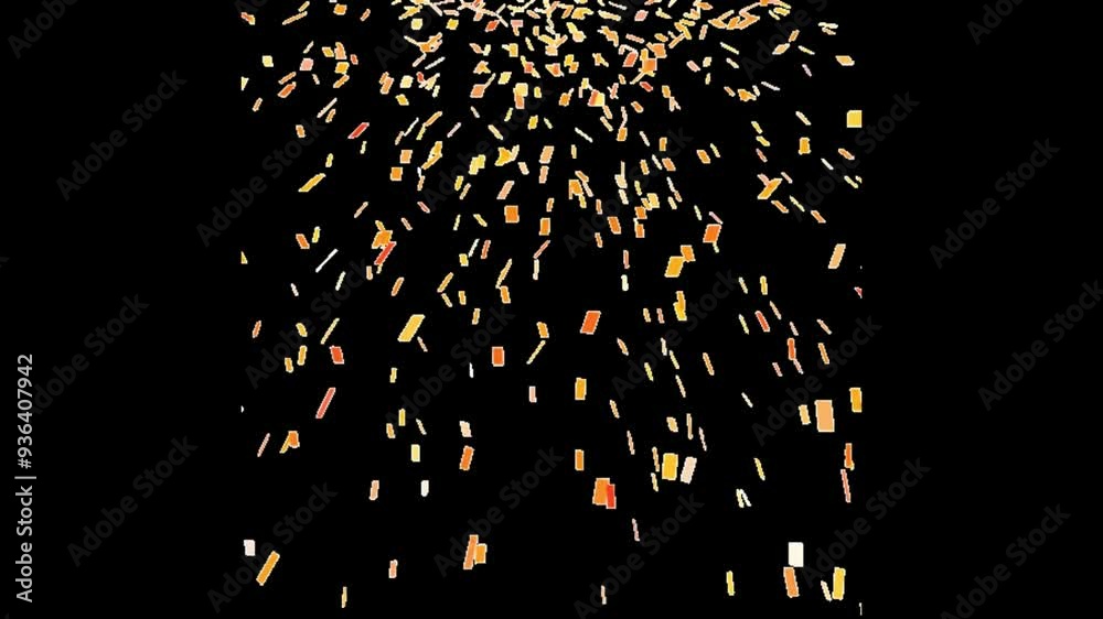 Confetti for Party Celebration, Stock Overlay 4k Animation Video, 3D ...