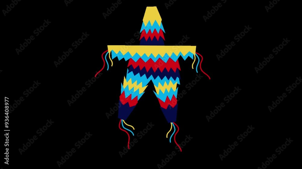 Open Pinata, Stock Overlay 4k Animation Video, 3D Motion Graphics loop Animation, with Chroma ...