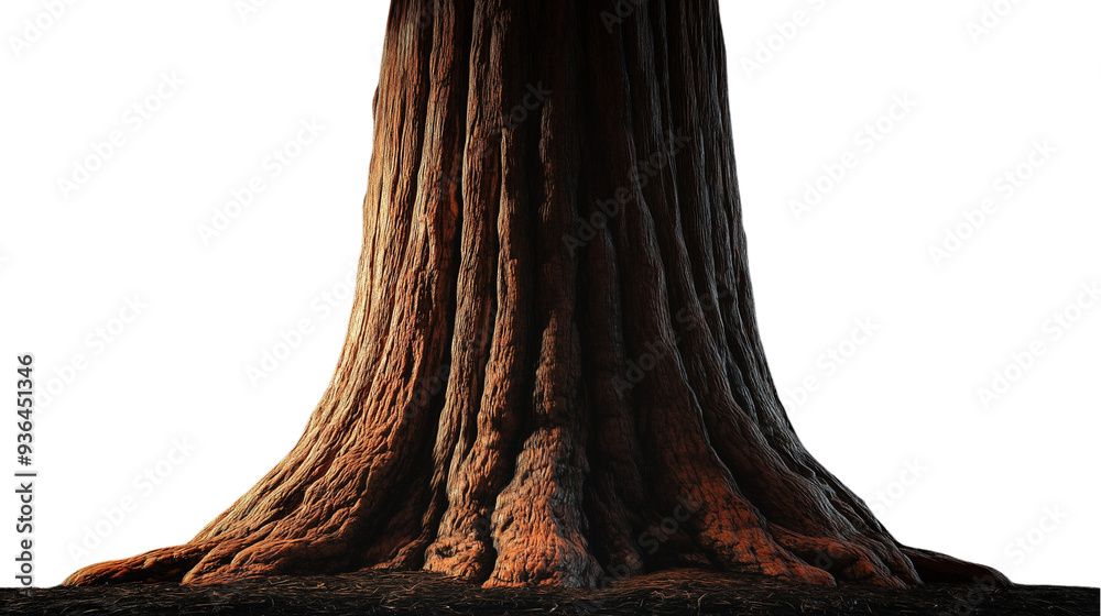 A massive trunk and canopy redwood tree, redwood tree, redwood giant ...