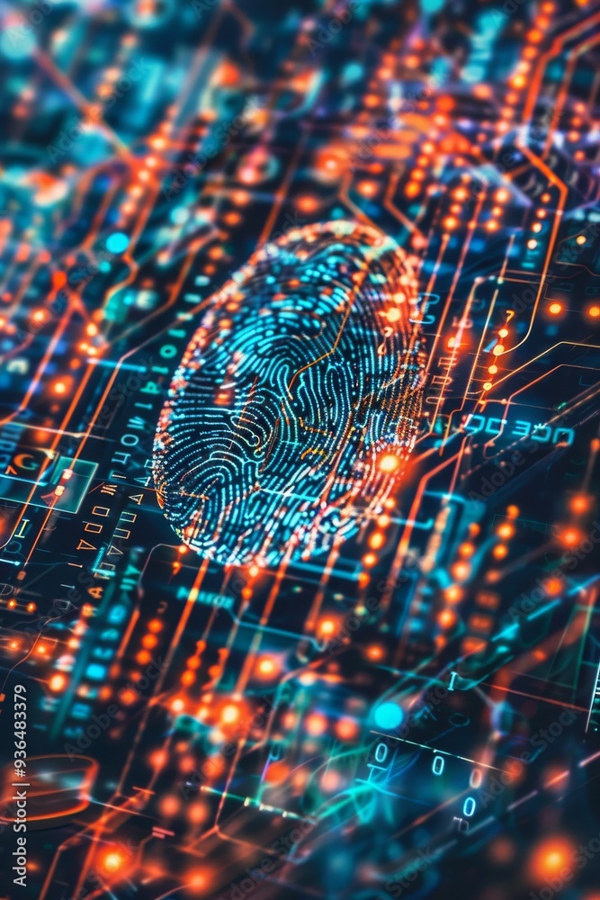 Biometric encryption with a fingerprint scan and digital encryption ...
