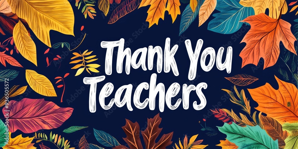 Colorful autumn leaves surround a heartfelt message of gratitude for ...
