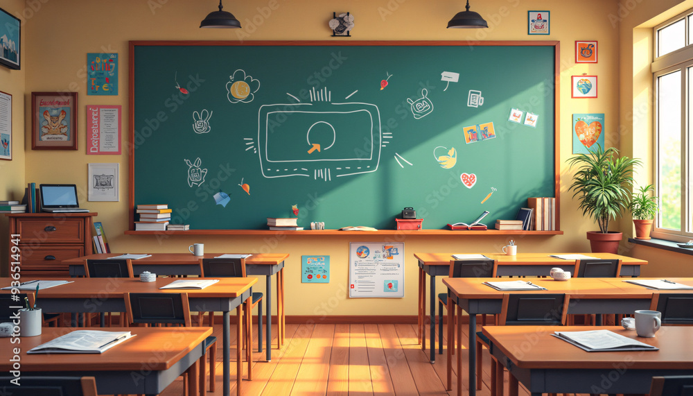 Animated and visually appealing cover page for a back-to-school ...